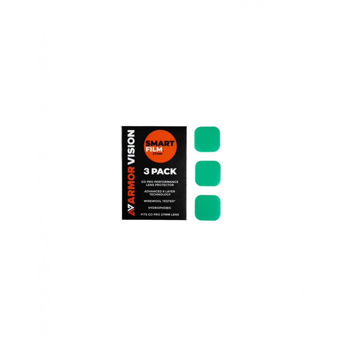 Protetor De Lente Gopro Armor Vision Smartfilm 27Mm (Kit De 3)